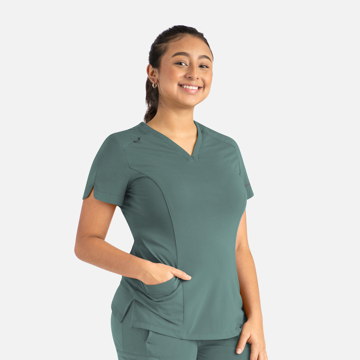 20302- Women’s Banded V-Neck Top – Oh là là Scrubs